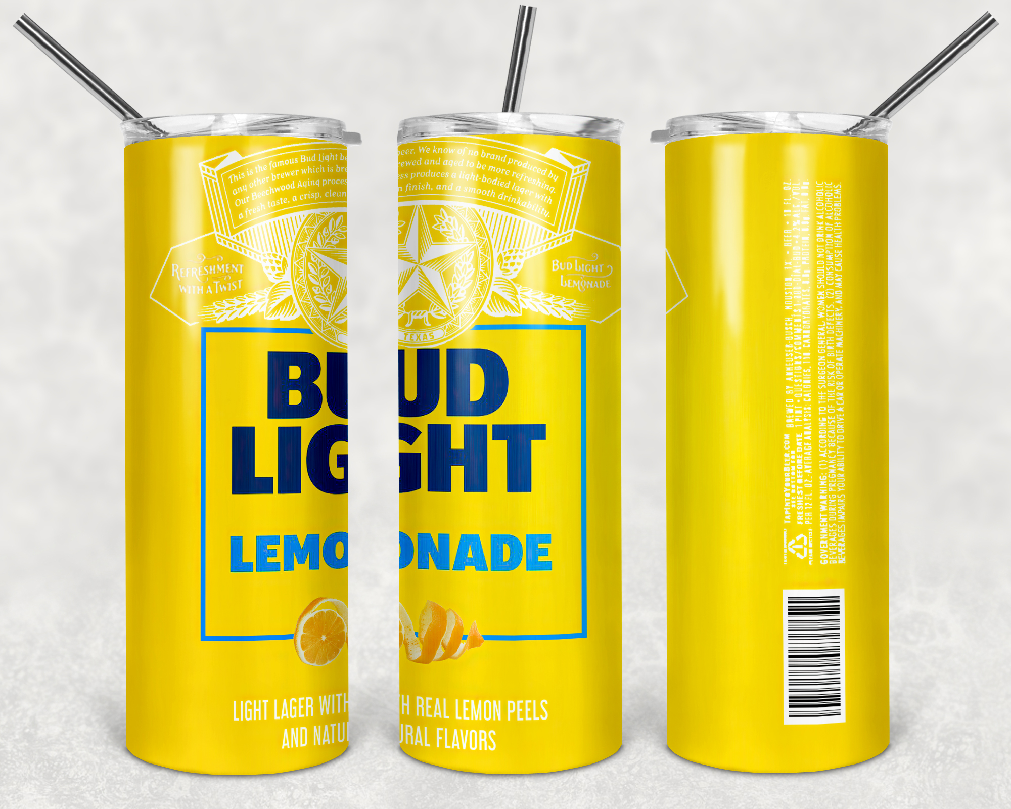 Bud Light Lemonade Tumbler Wrap Design - PNG Sublimation Pri | Inspire ...