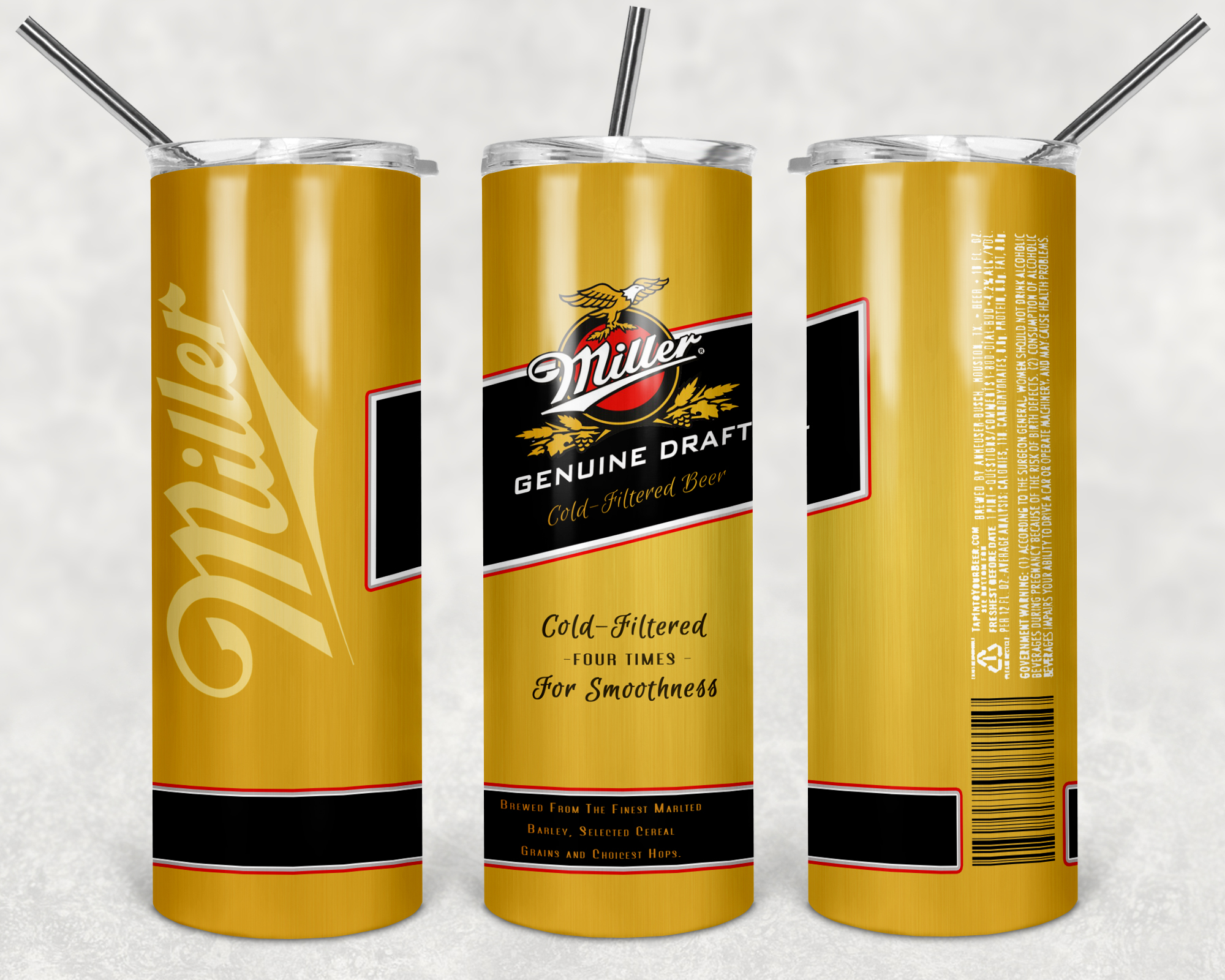 Miller Genuine Draft Tumbler Wrap Design - PNG Sublimation P | Inspire ...