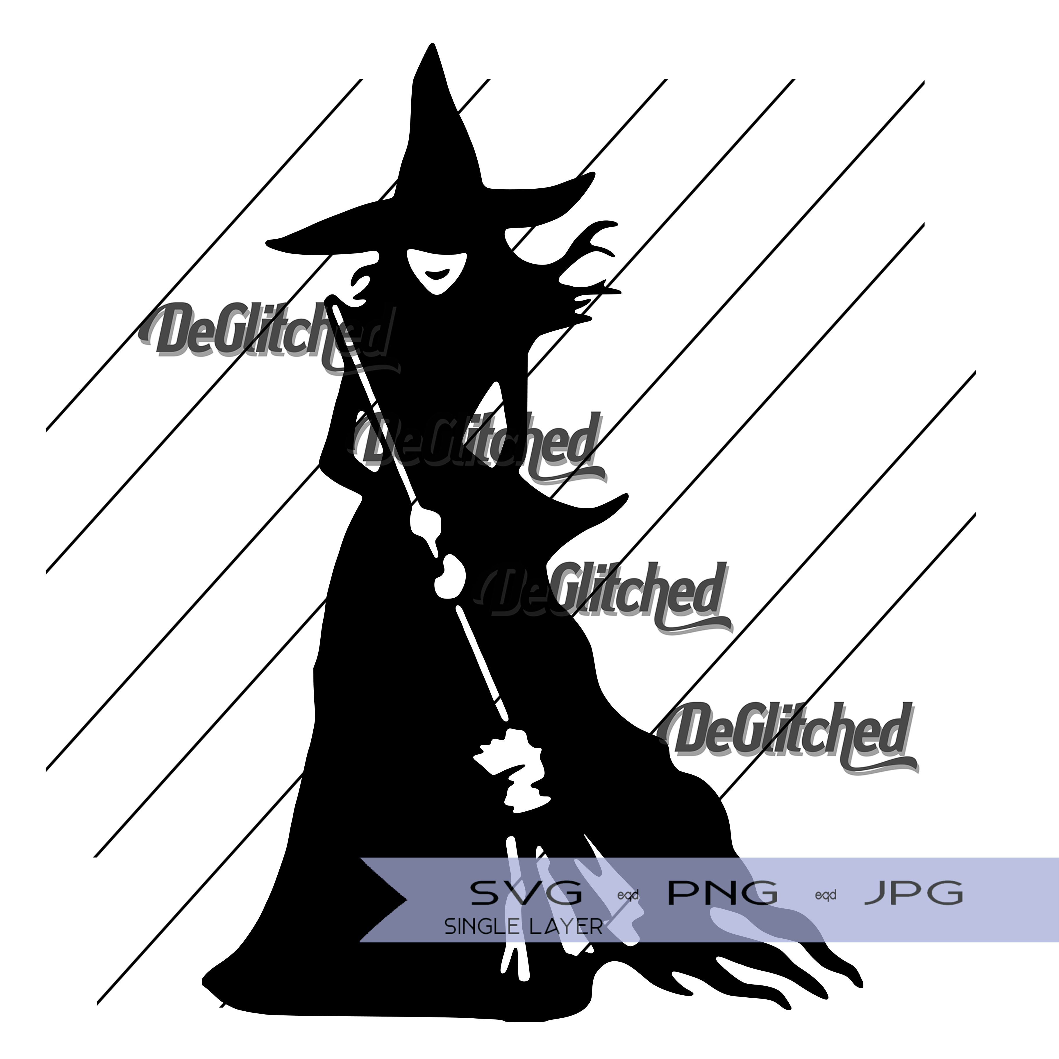 Wicked Elphaba Silhouette - single layer SVG, PNG, JPG digit | Inspire ...