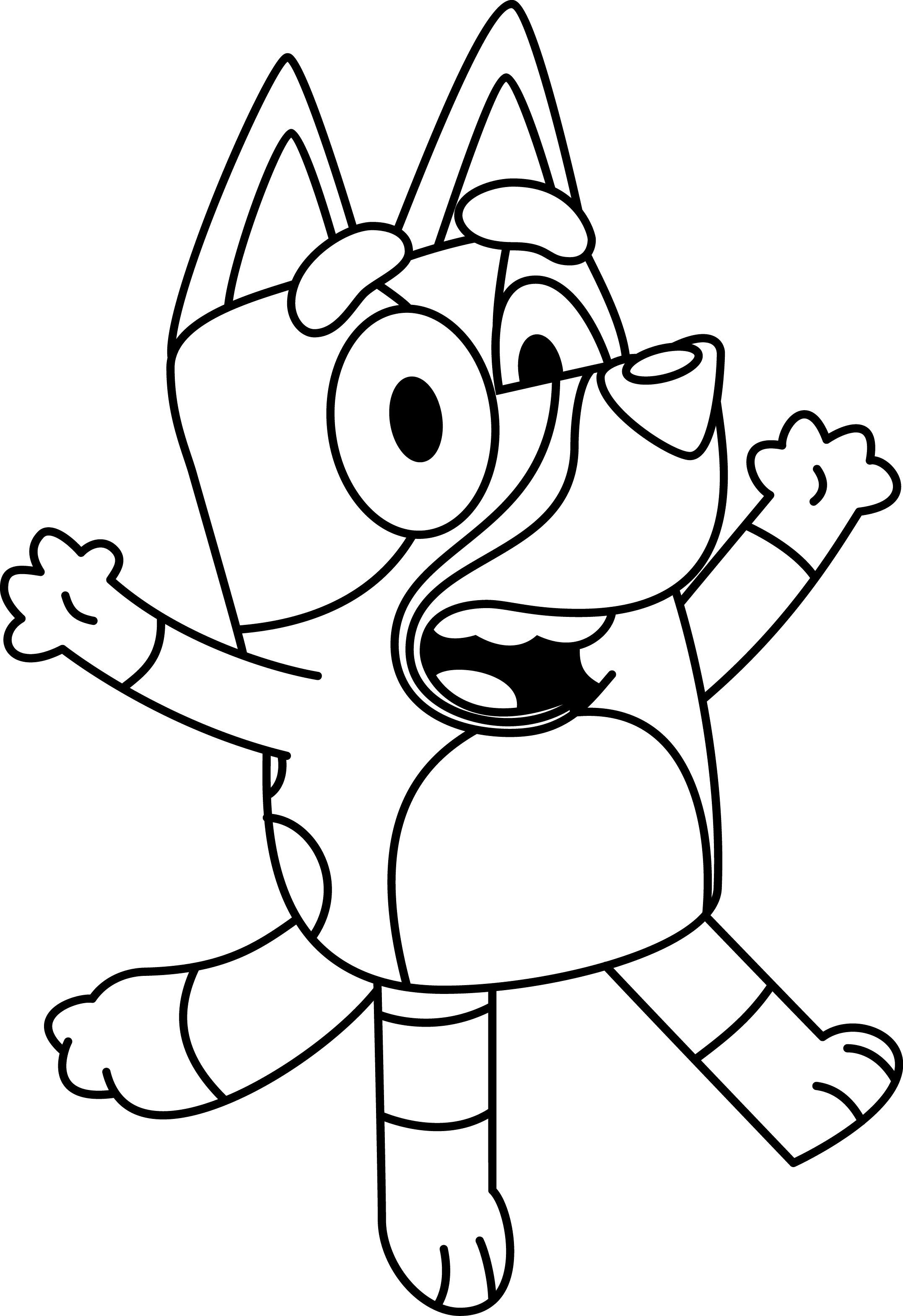 BLUEY outline Svg, Bluey Svg, Cartoon Svg, Dog Clipart, Blue | Inspire ...