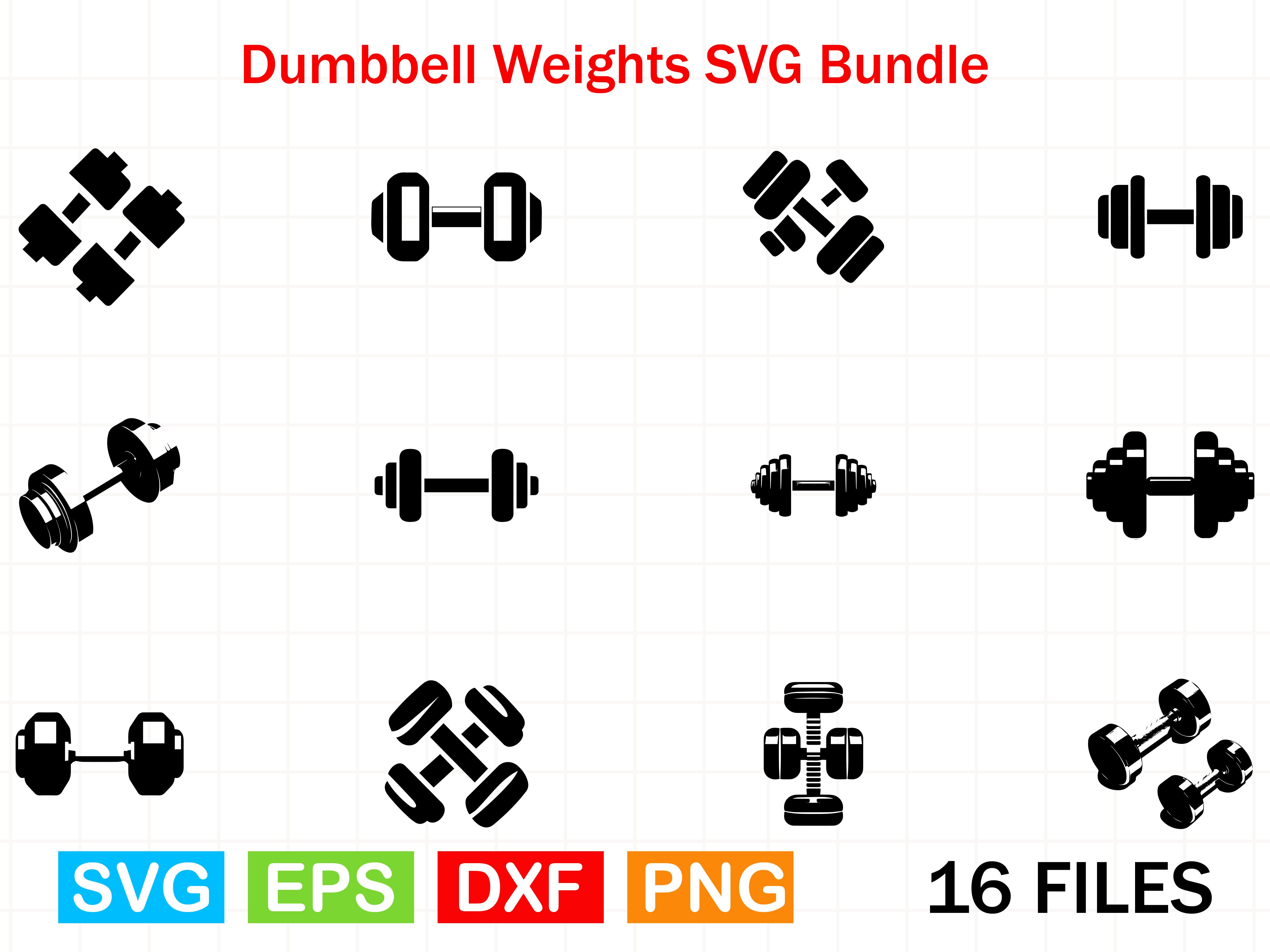 Dumbbell Weights SVG Bundle | Inspire Uplift