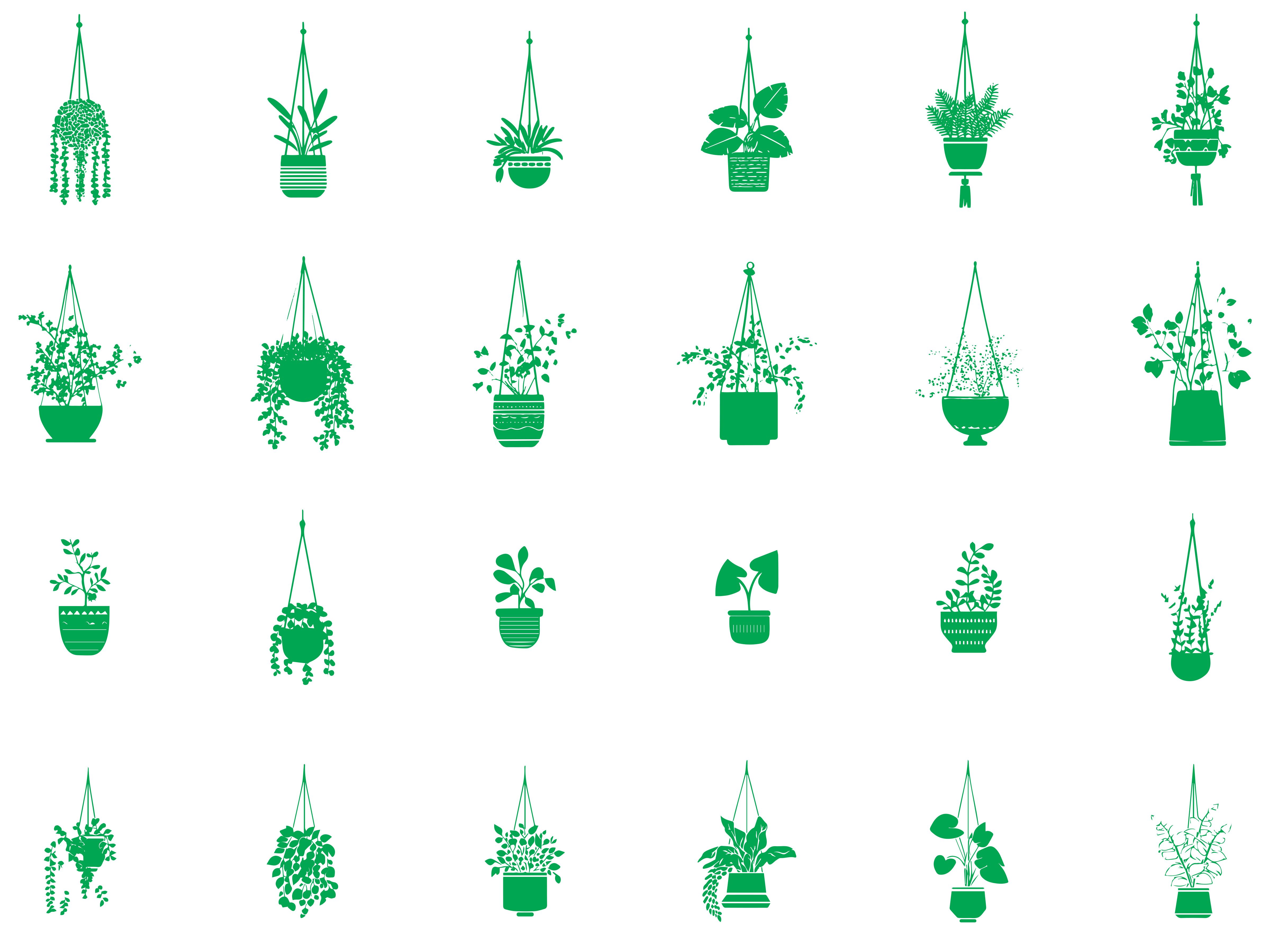 Hanging Plant Svg Plants Svg Bundle | Inspire Uplift