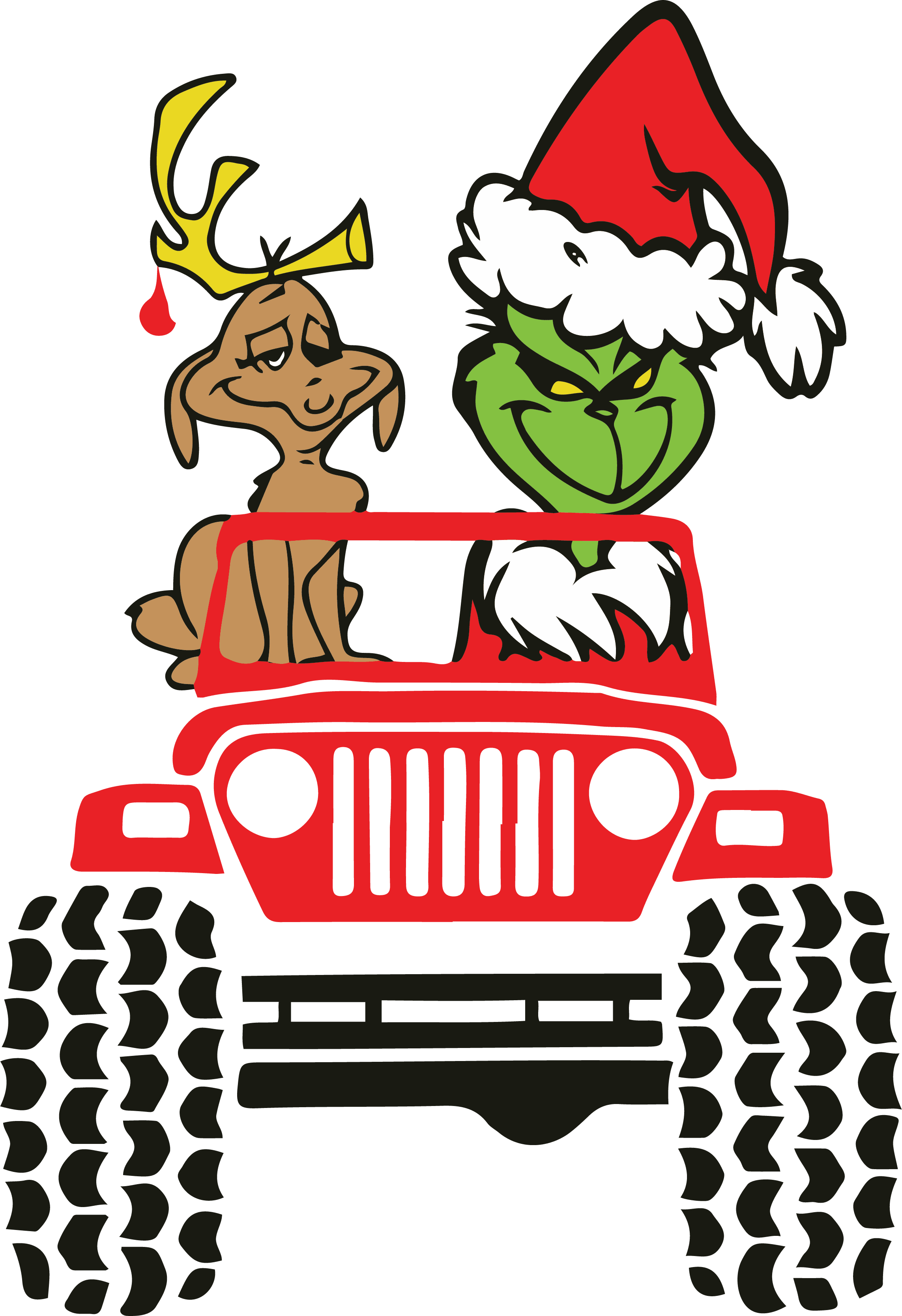 Grinch And Dog Jeep Christmas,Christmas Svg, Cricut File, Gr | Inspire ...