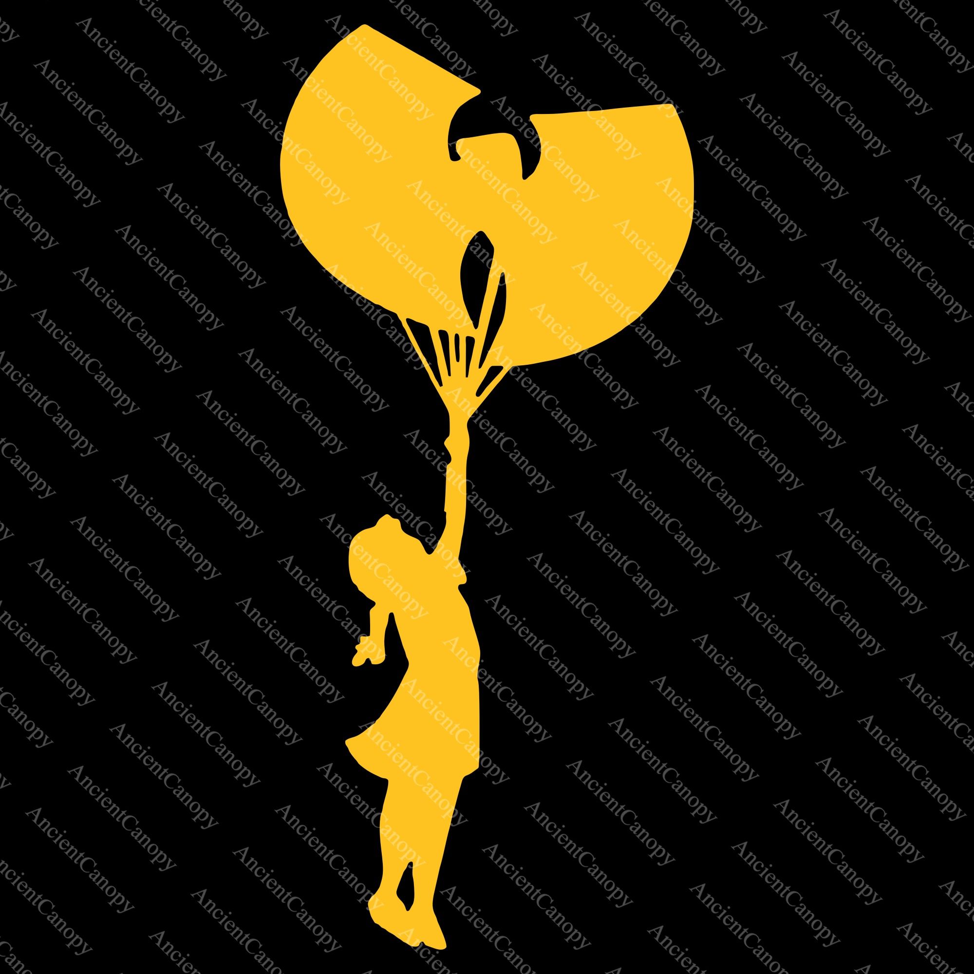 Girl With Wu Tang Balloon PNG SVG EPS Digital Download | Eas | Inspire ...