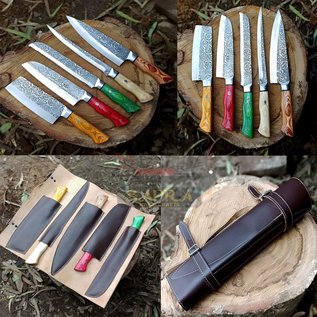 Handcrafted Forged D2 Steel Kitchen Knife Set – Professional | Inspire ...
