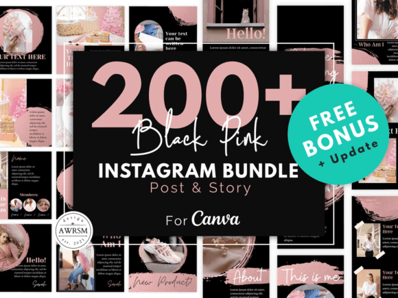 Ultimate Instagram Pack 200+ Canva Templates for Posts & Sto | Inspire ...