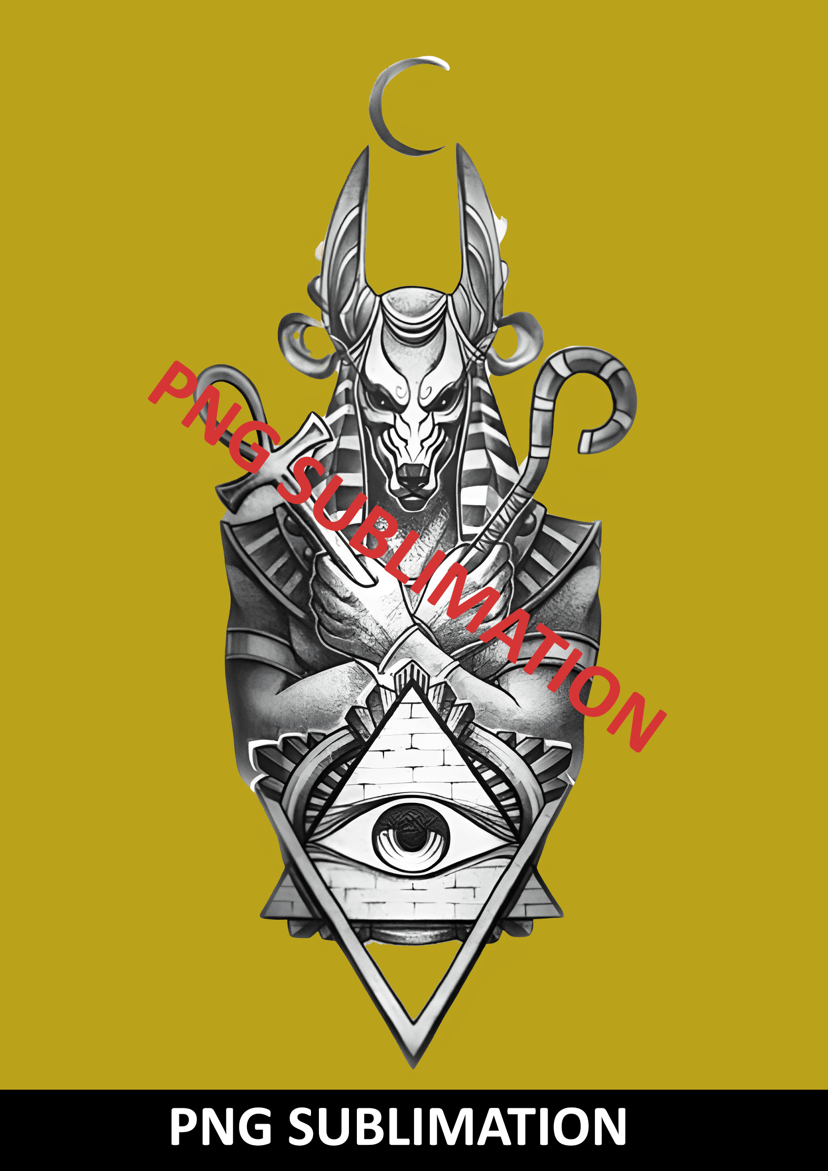 Egyptian Gods - Anubis - PNG Transparent Sublimation Design | Inspire ...