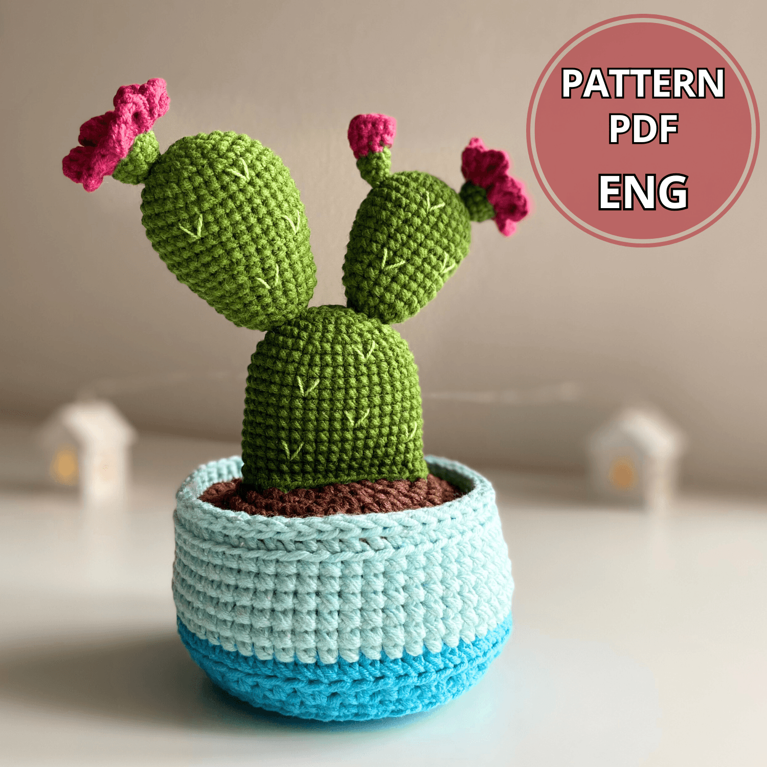 Potted Flower Crochet PDF, Crochet Cactus & Pot Plant Patter | Inspire ...