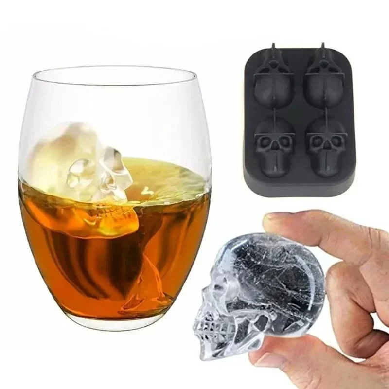 Skull Ice Block Mold, Silicone Whiskey Ice Grid for Bar | Inspire Uplift