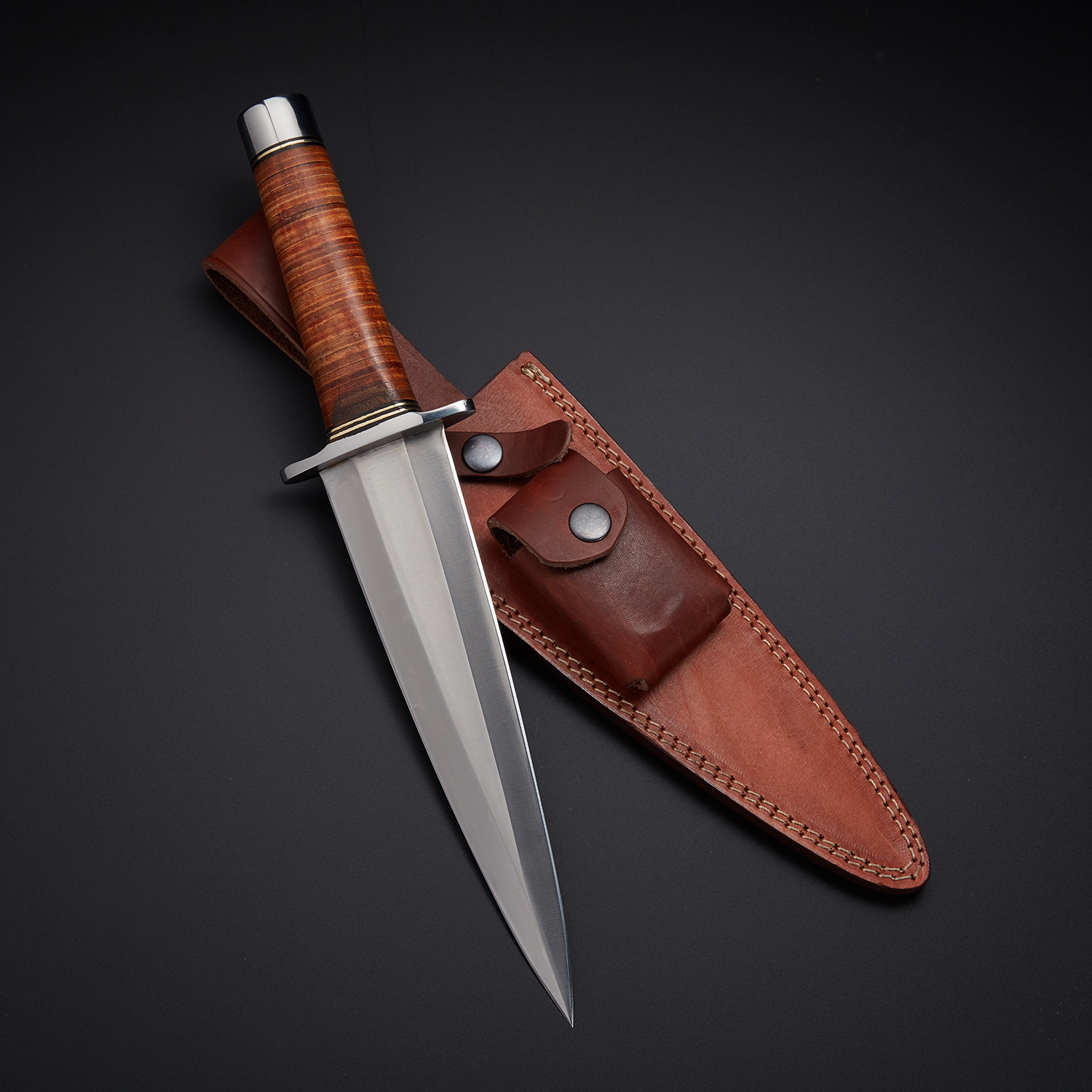 D2 // ARMY RANGER TOOTHPICK DAGGER with leather sheath - Inspire Uplift