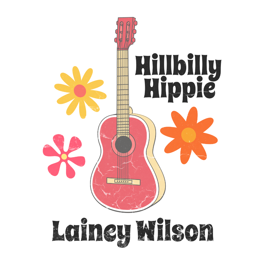 Lainey Wilson Hillbilly Hippie Graphic PNG Transparent Backg | Inspire ...