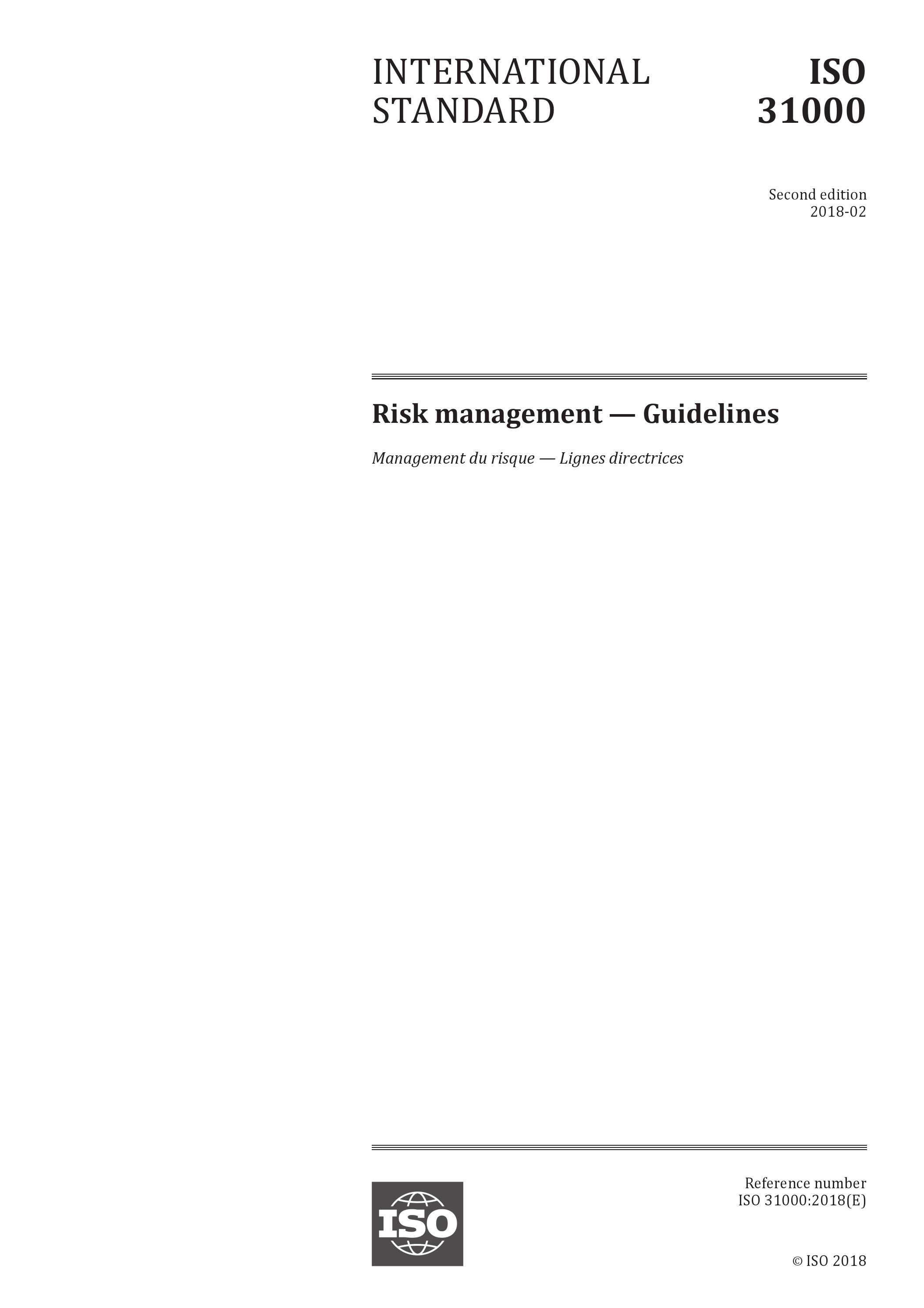 ISO 31000 - 2018 Risk Management Guidelines - International | Inspire ...