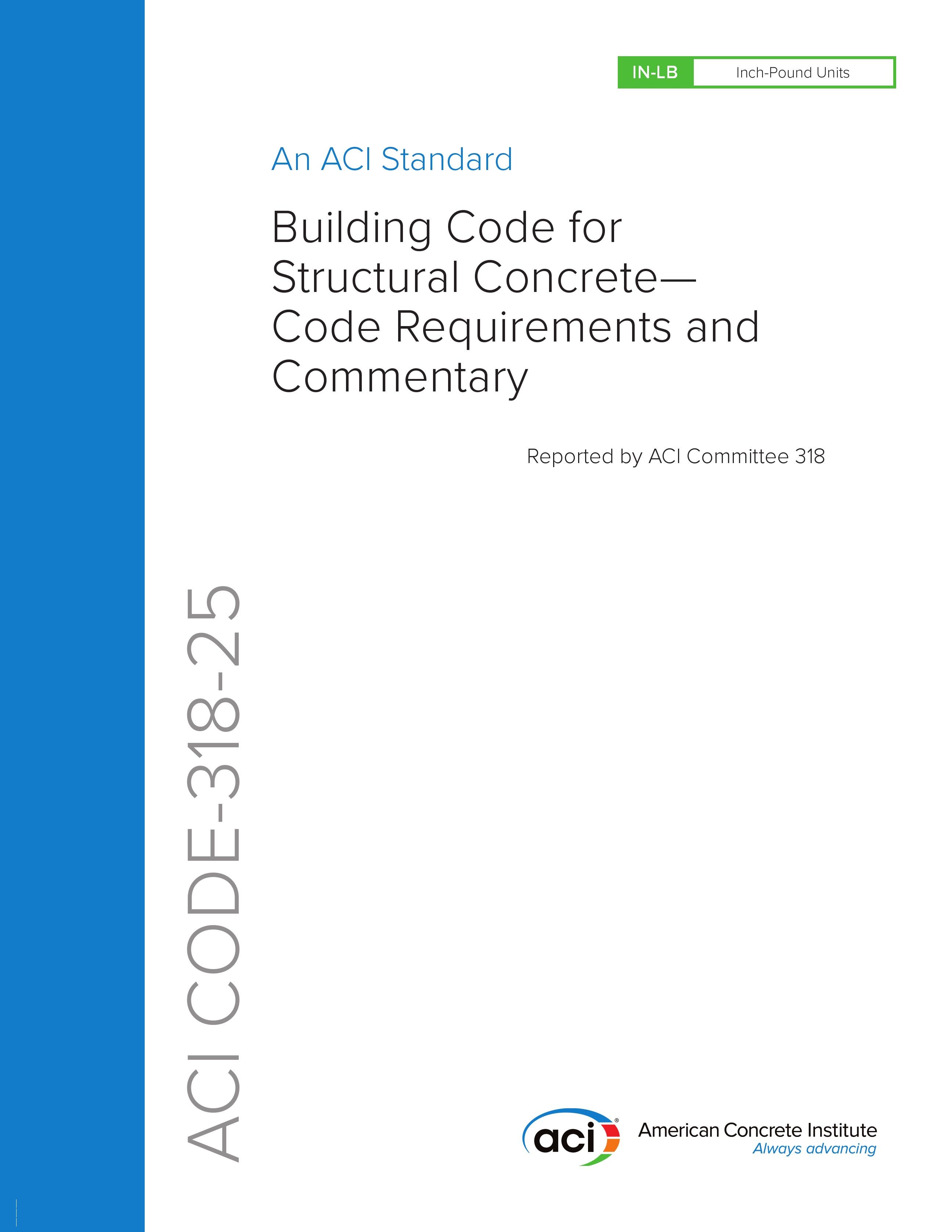ACI CODE - 318-25 - Building Code for Structural Concrete – | Inspire ...