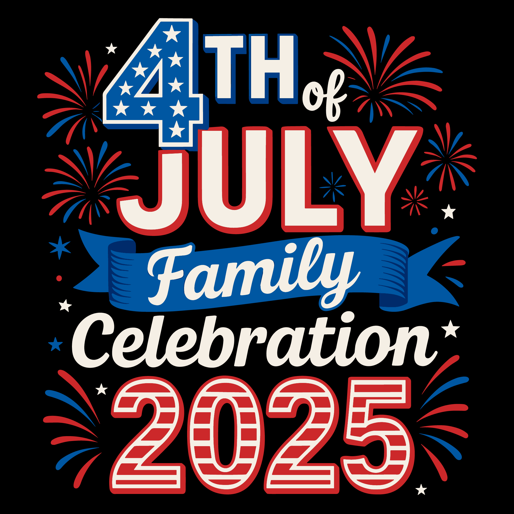 4th of July Family Celebration 2025 Patriotic Fireworks Desi | Inspire ...