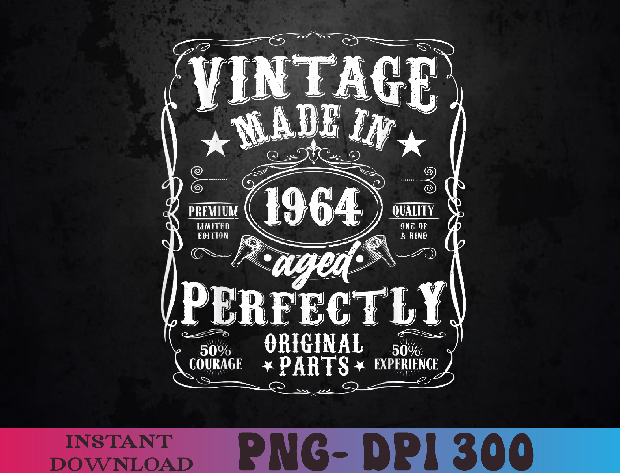 Vintage 60th Birthday Men 60 Years Old Funny Vintage 1964 PN | Inspire ...