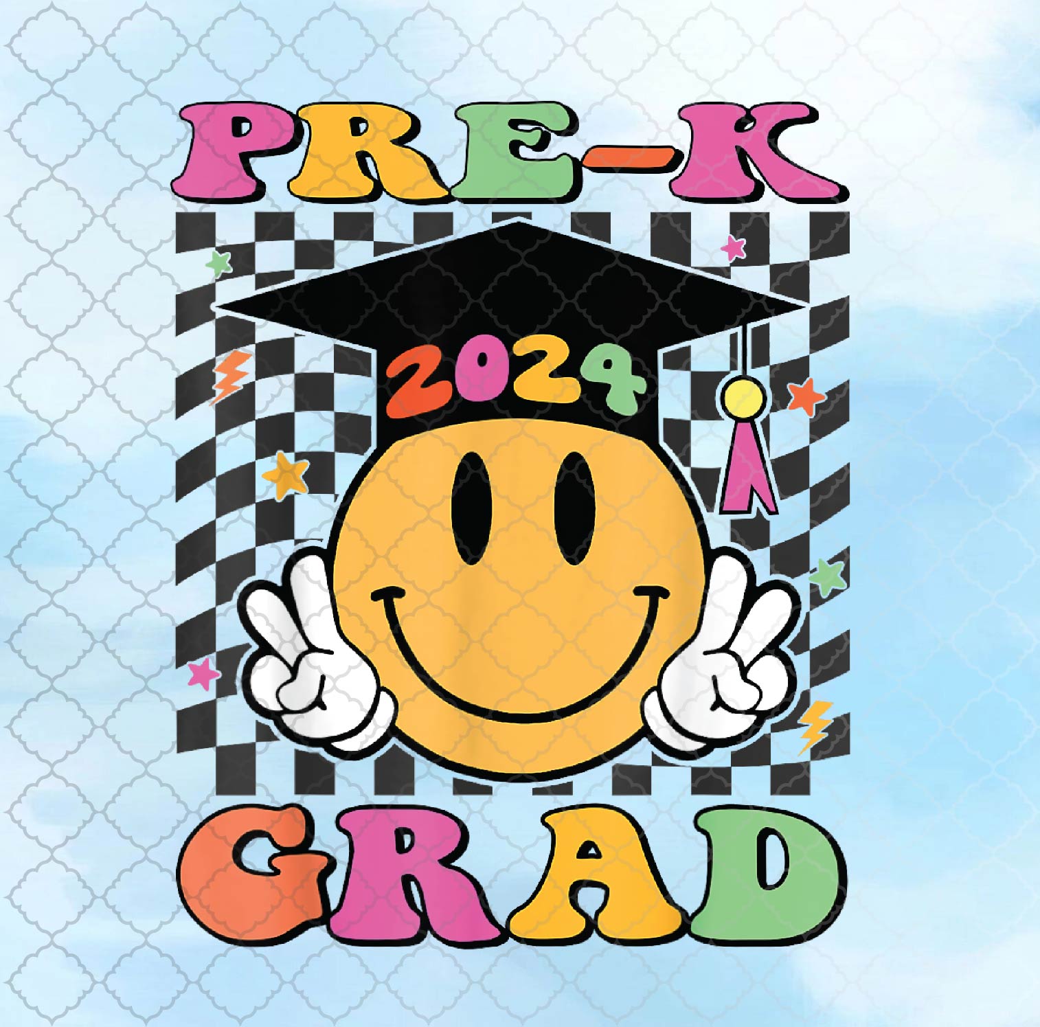 Groovy Pre-K Graduation 2024 Graduate Png Design | Inspire Uplift