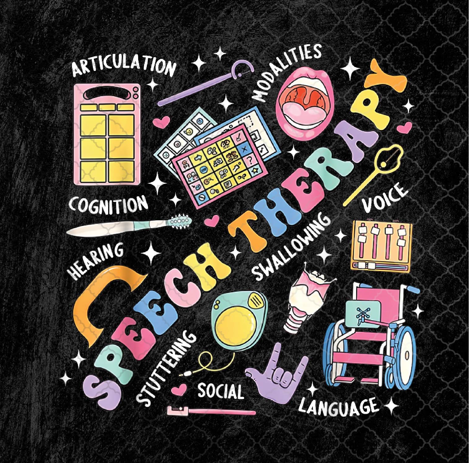 Speech Therapy Retro Groovy Language Pathologist Therapist P | Inspire ...