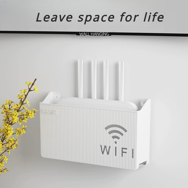 Wall-Mounted Router Storage Box – No-Drilling WiFi Organizer | Inspire ...