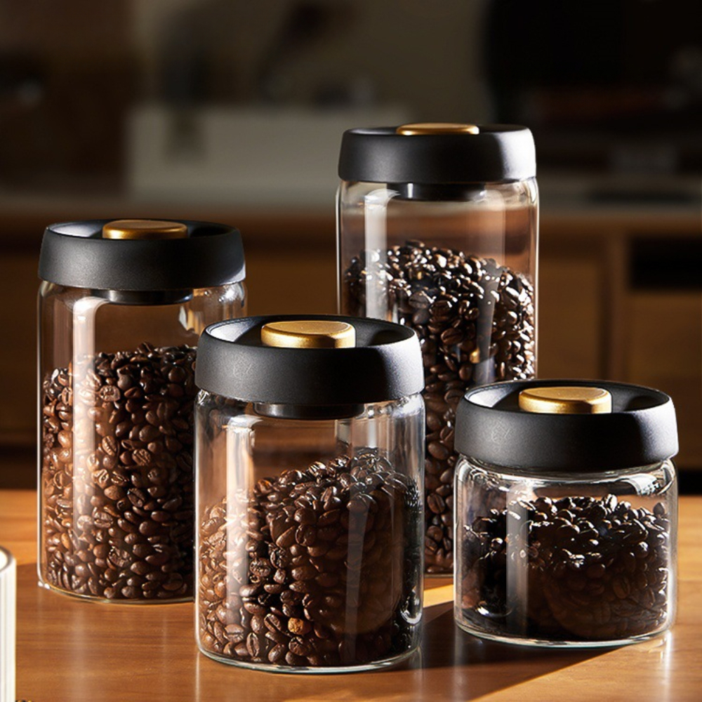 Airtight Glass Coffee Storage Jar – Vacuum Sealed Kitchen Co | Inspire ...