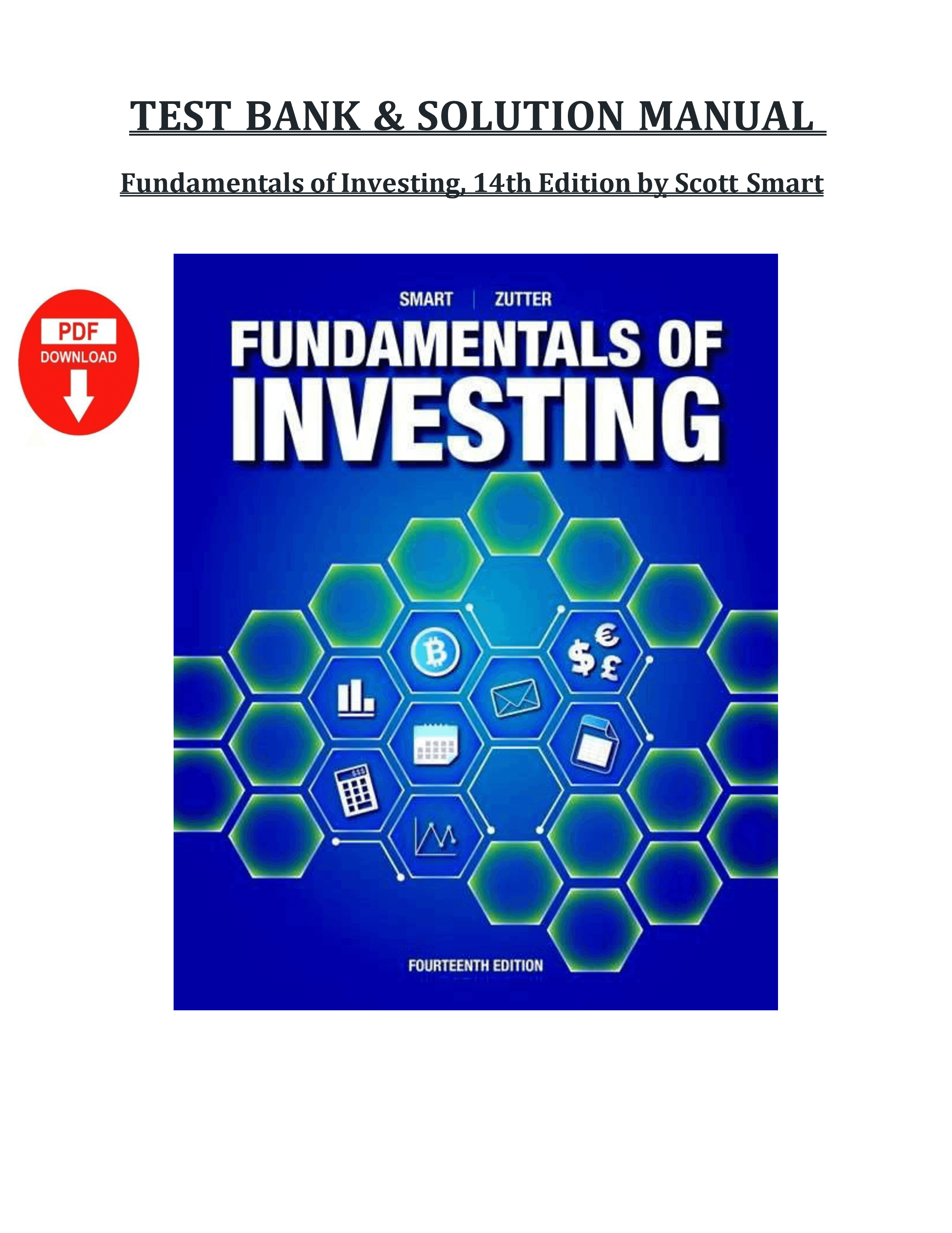 Test Bank And Solution Manual For Fundamentals Of Investing 1 Inspire Uplift
