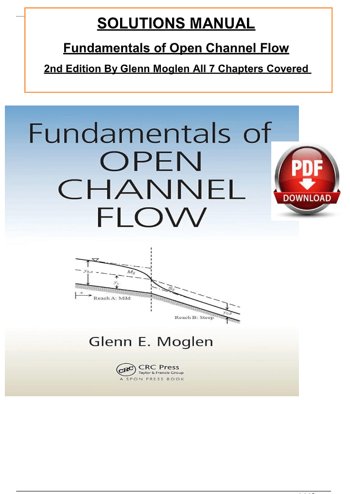 Fundamentals of Open Channel Flow 2nd Edition By Glenn Mogle | Inspire ...