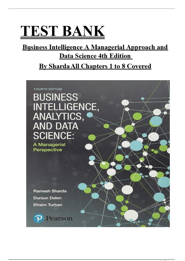 Test Bank - Business Intelligence, Analytics, and Data Scien | Inspire ...