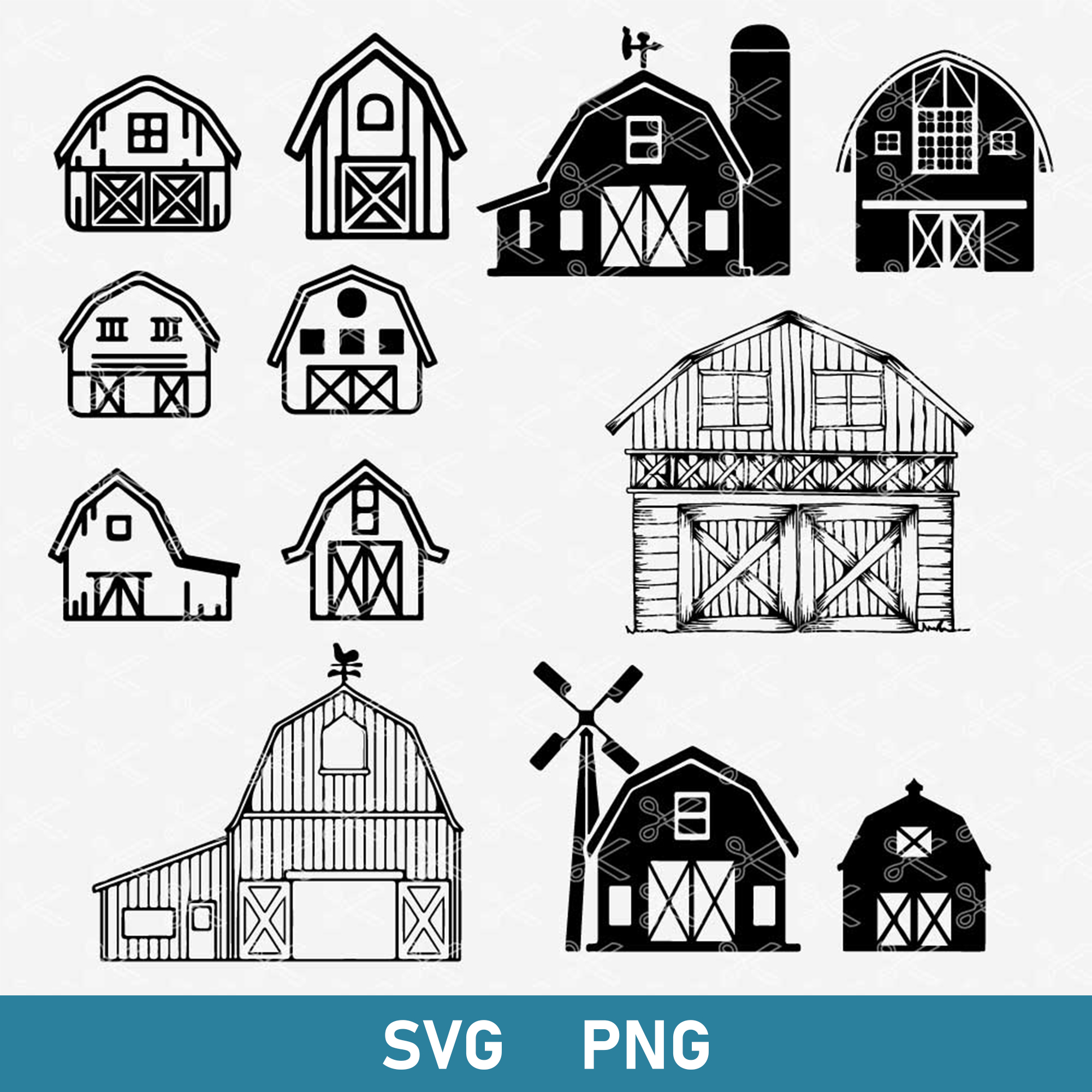Barn Bundle Svg, Barn Svg, Farm Svg, Barn Farmhouse Svg, Far | Inspire ...