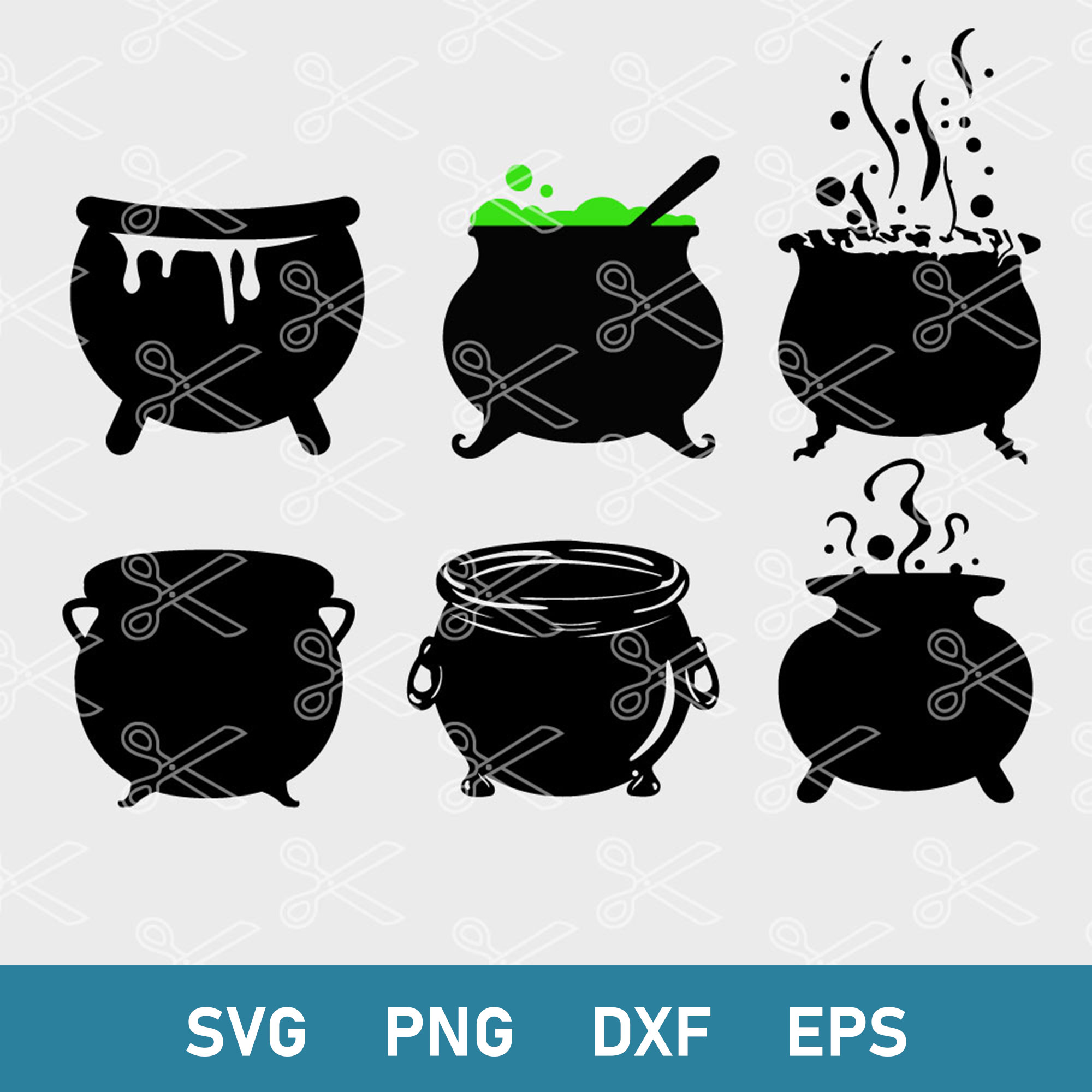 Cauldron Bundle Svg, Cauldron Svg, Witch Cauldron Svg, Hallo | Inspire ...