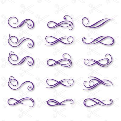 Swirls Clipart, Bundle Svg, Swirls Cricut Svg, Swirls Clipar | Inspire ...