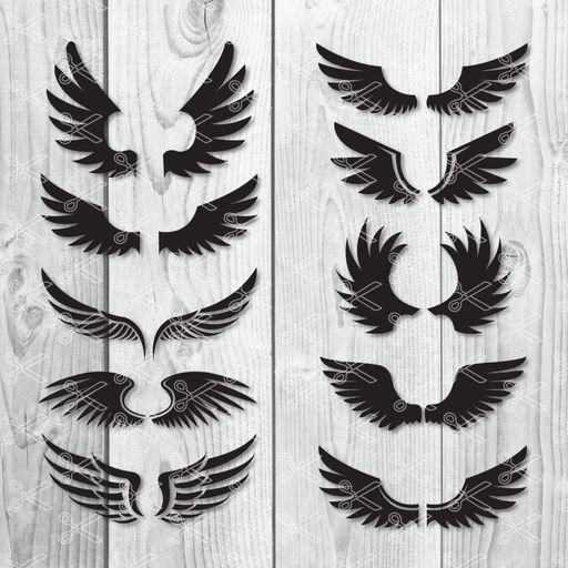 Wings Bundle Svg, Wings Svg, Wings Cliapart, Wings Cricut Sv | Inspire ...