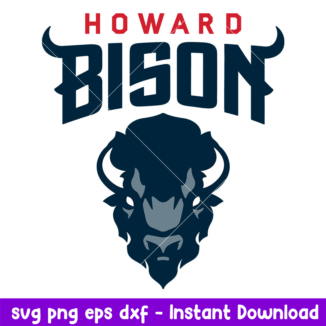 Howard Bison Logo Svg, Howard Bison Svg, NCAA Svg, Png Dxf E | Inspire ...