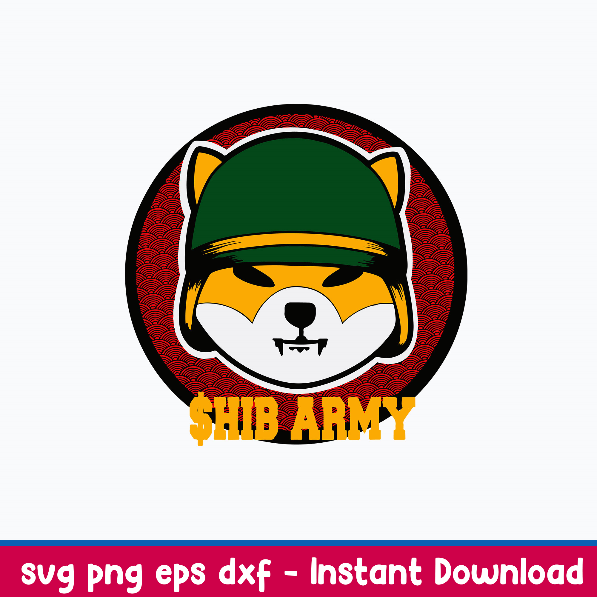 Shib Army Shiba Inu Coin Svg, Shiba Svg, Png Dxf Eps FIle | Inspire Uplift