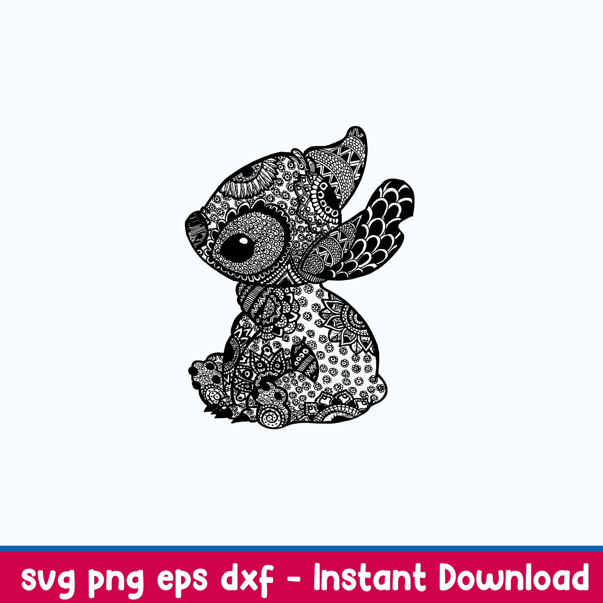 Stitch Mandala Svg, Stitch Svg, Cartoon Svg, Png Dxf Eps fil | Inspire ...