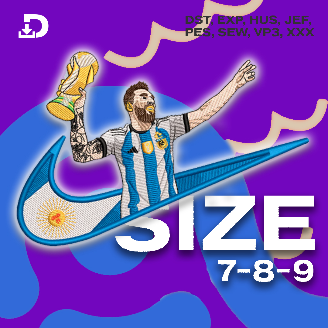NIKE Lionel Messi Embroidery Design,nike logo Embroidery, Li | Inspire ...