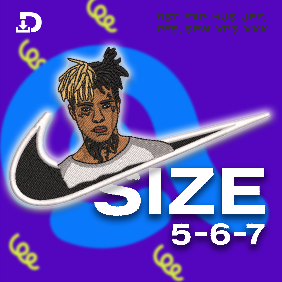 Xxxtentacion Nike Embroidery Design,nike logo Embroidery, Xx | Inspire ...