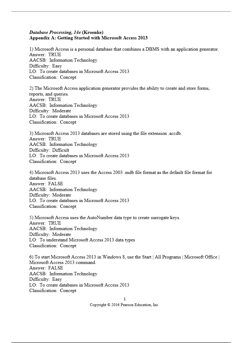 Database Processing Fundamentals, Design, and Implementation | Inspire ...