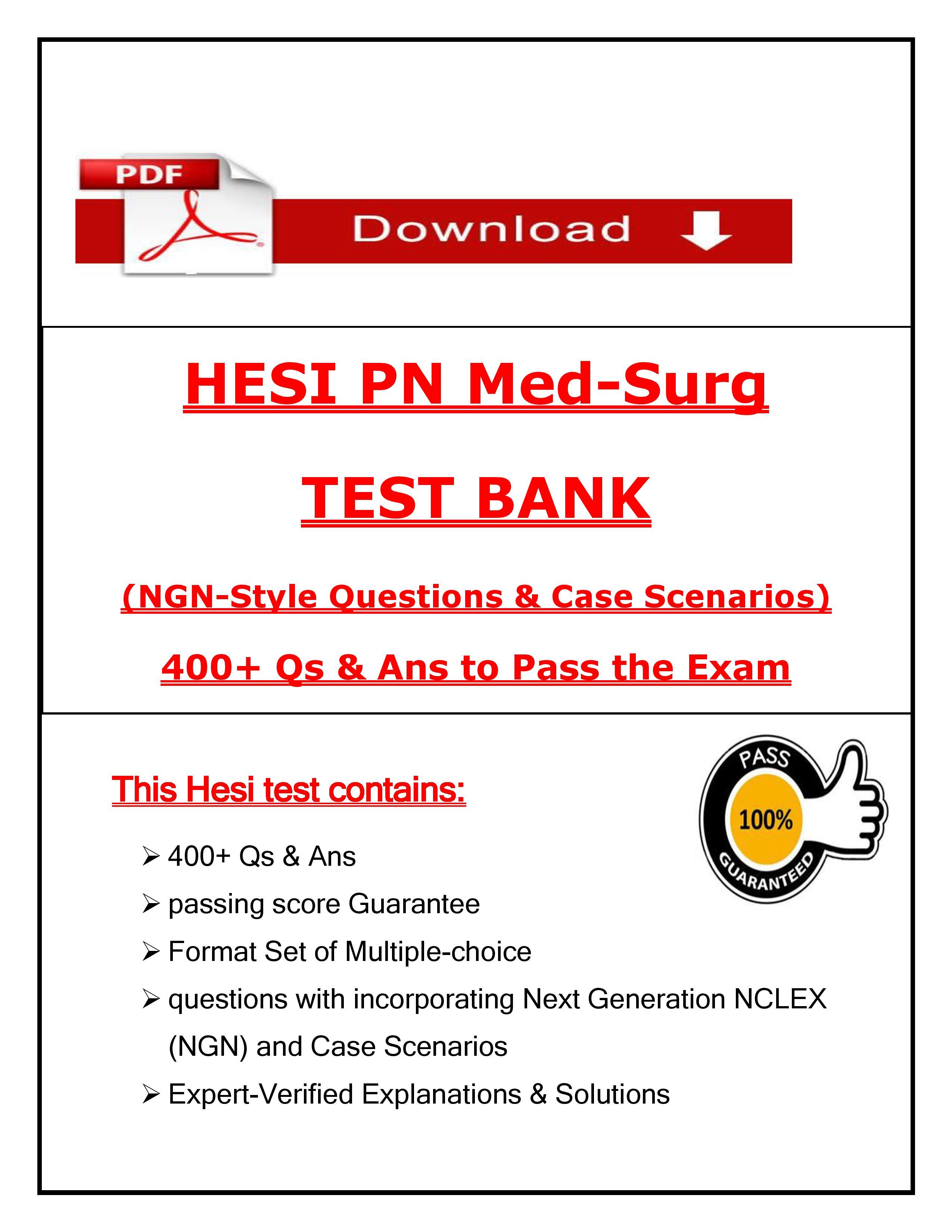 Pass Your 2025 HESI PN Med Surg Exam with 400+ Practice Ques | Inspire ...