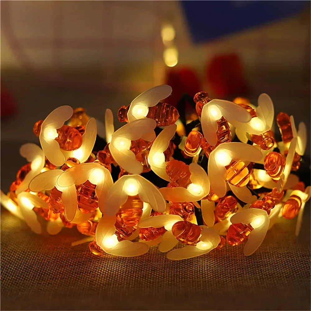 Solar Powered Honey Bee LED String Lights for Outdoor Garden | Inspire ...