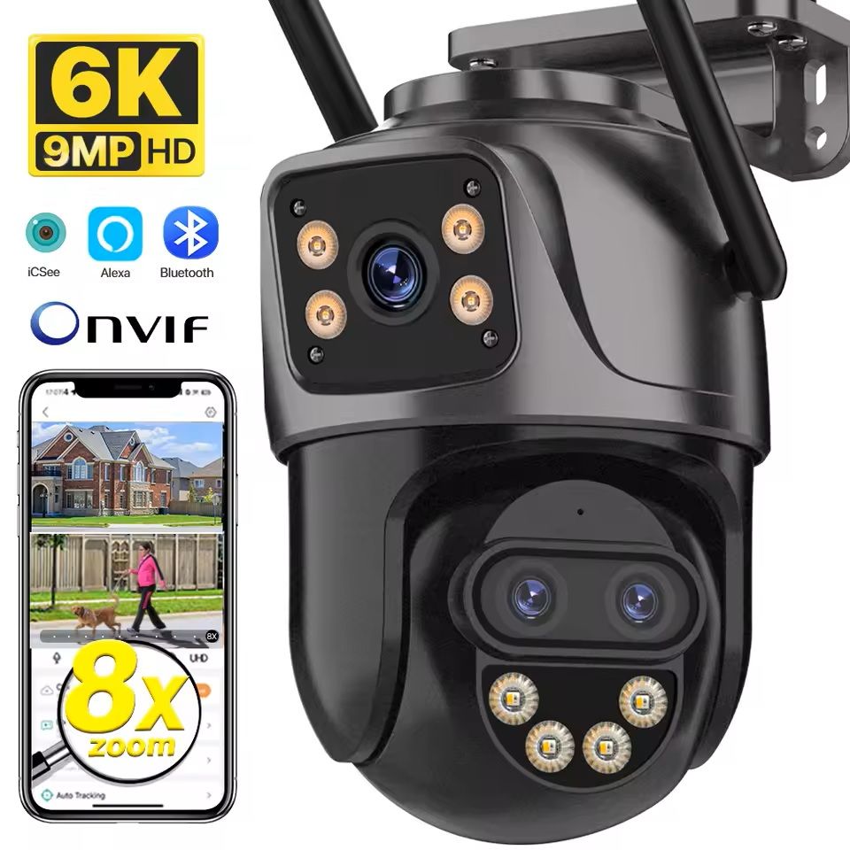 6K 9MP WiFi Outdoor PTZ Security Camera – Triple Lens, Dual | Inspire ...