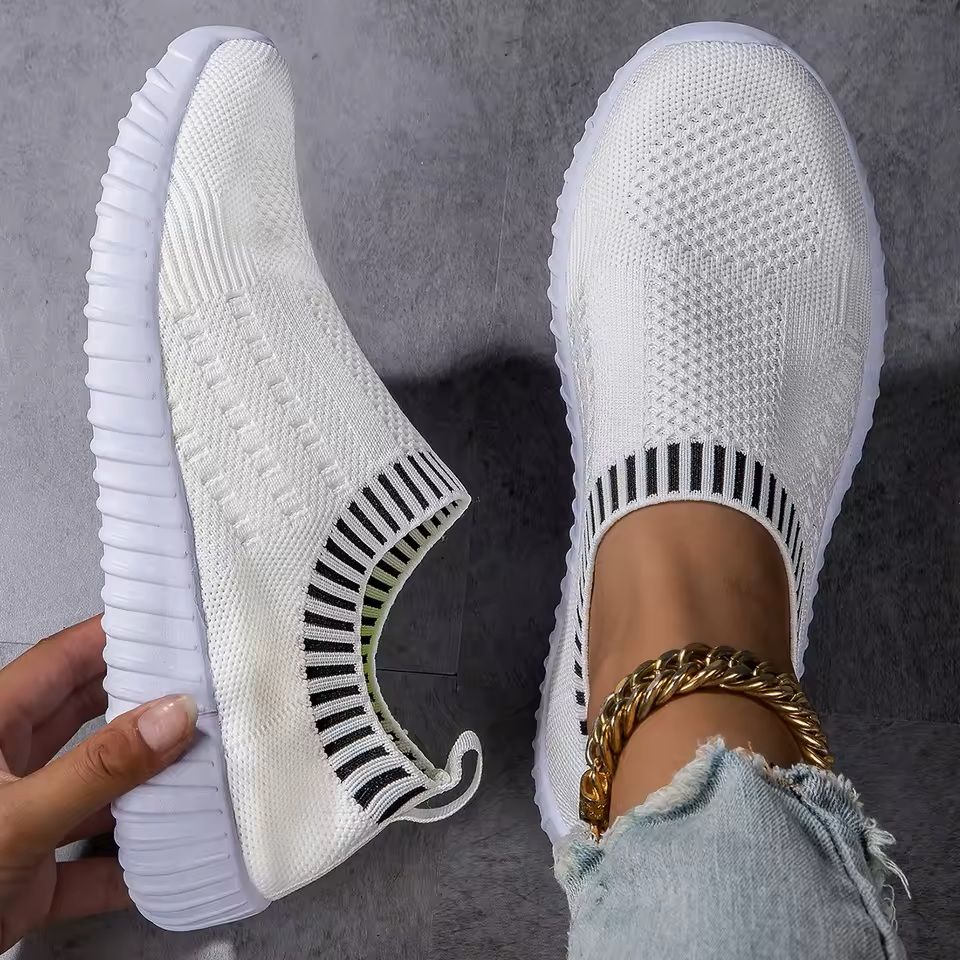 Womens Breathable Knit Sneakers Lightweight Lace Up Outdoor | Inspire ...
