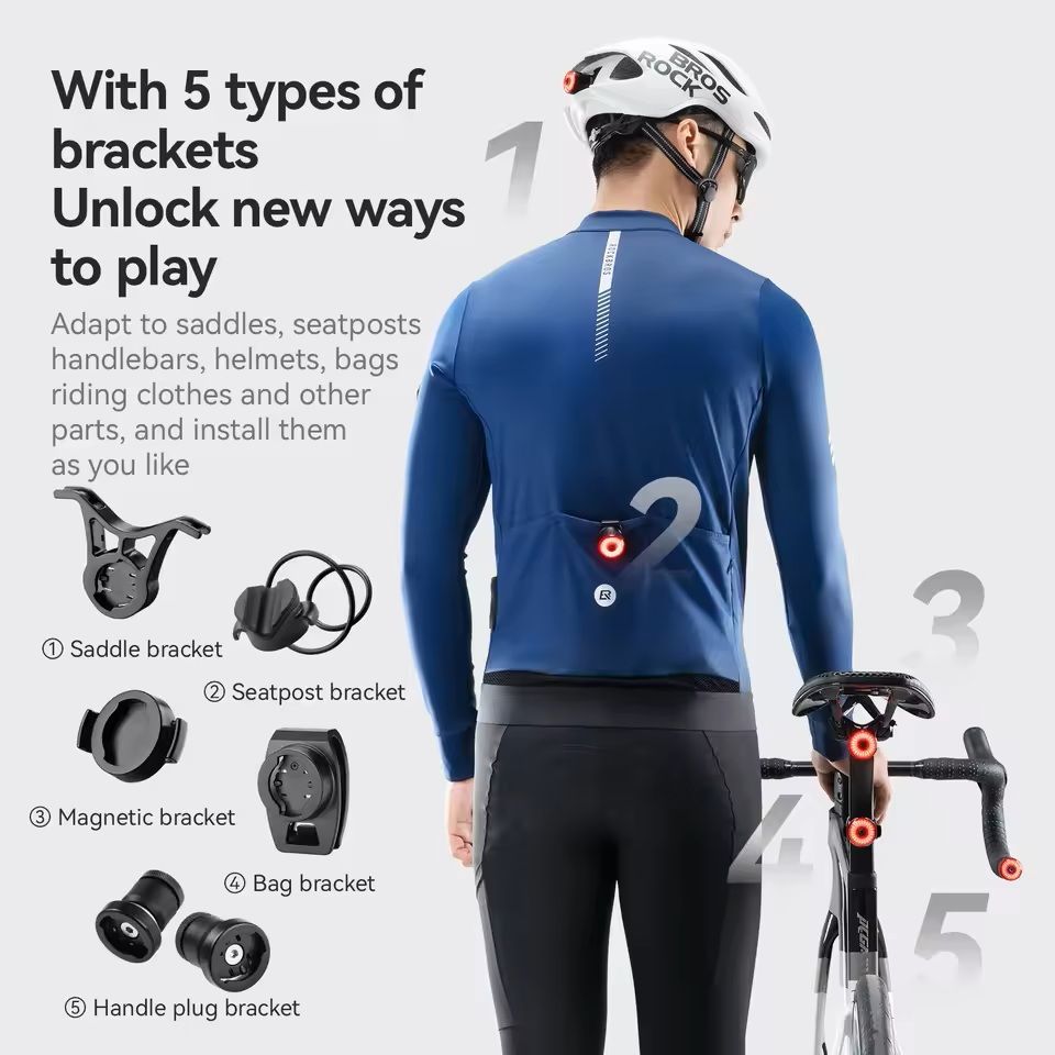 Bicycle Handlebar End Lights with Brake Sensor and 5 Lightin | Inspire ...