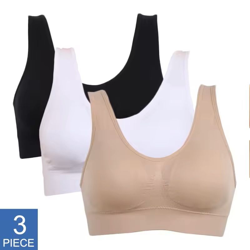 3 Piece Seamless Push Up Fitness Bra Set with Removable Pads | Inspire ...
