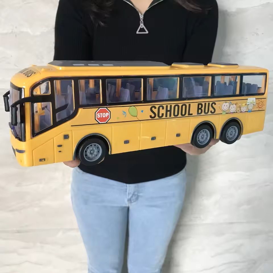 RC Electric Bus Toy with LED Lights – Remote Controlled Scho | Inspire ...