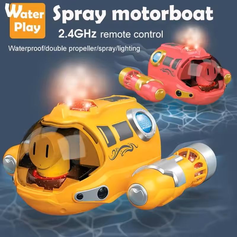 Remote Control Steamboat Toy with Spray for Pool and Bathtub | Inspire ...
