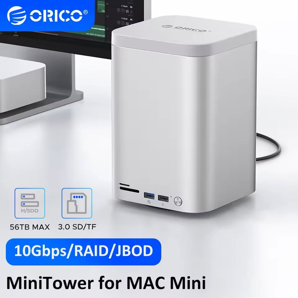 Mini Tower Dock with RAID SSD Case USB 32 Hub 10Gbps Speed | Inspire Uplift