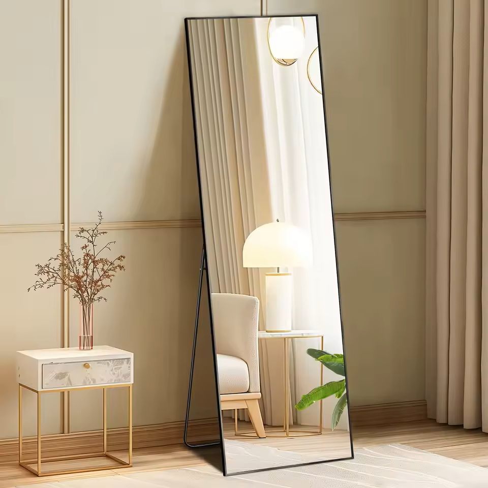 Modern Full Body Mirror with Stand or Wall Mount – 64x21 Inc | Inspire ...