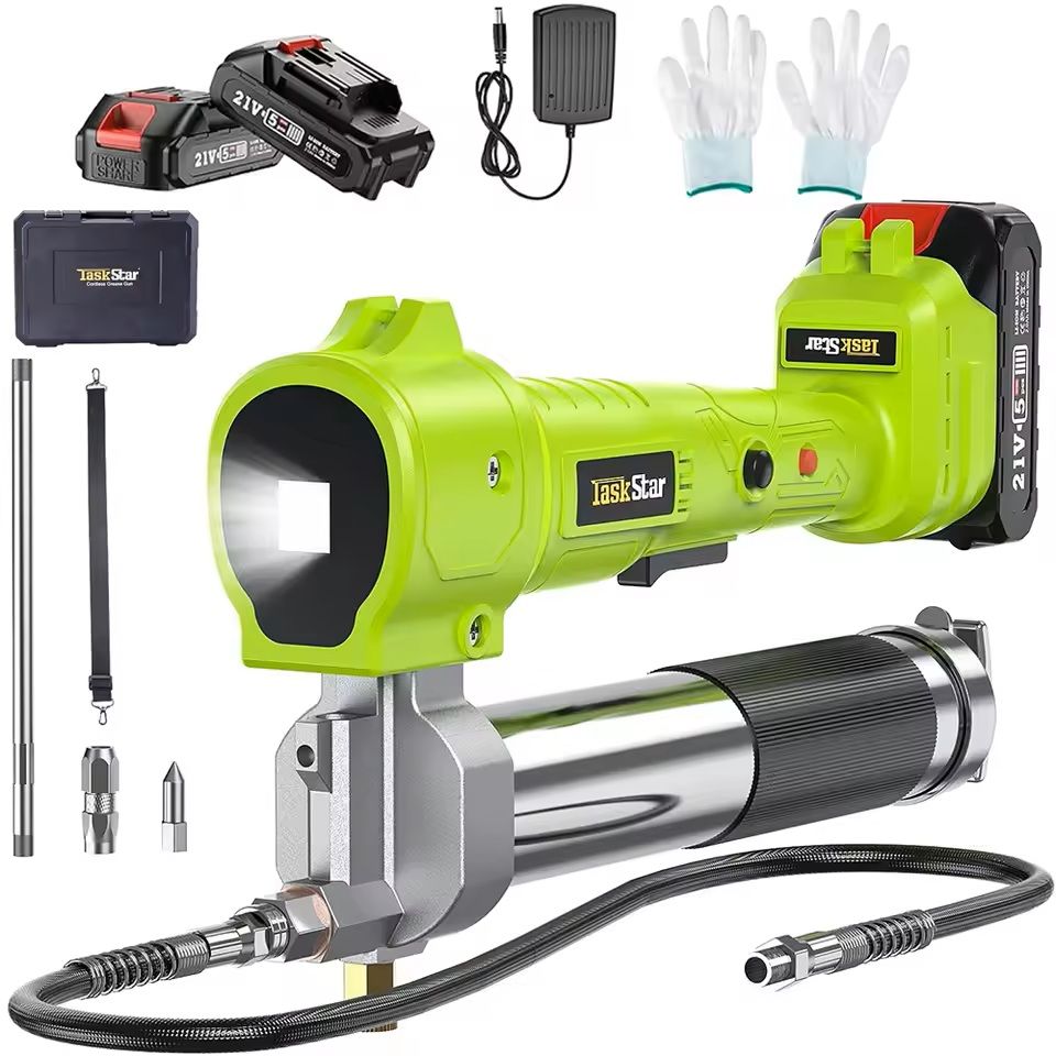 Cordless Electric Grease Gun Kit with Batteries and Flexible | Inspire ...