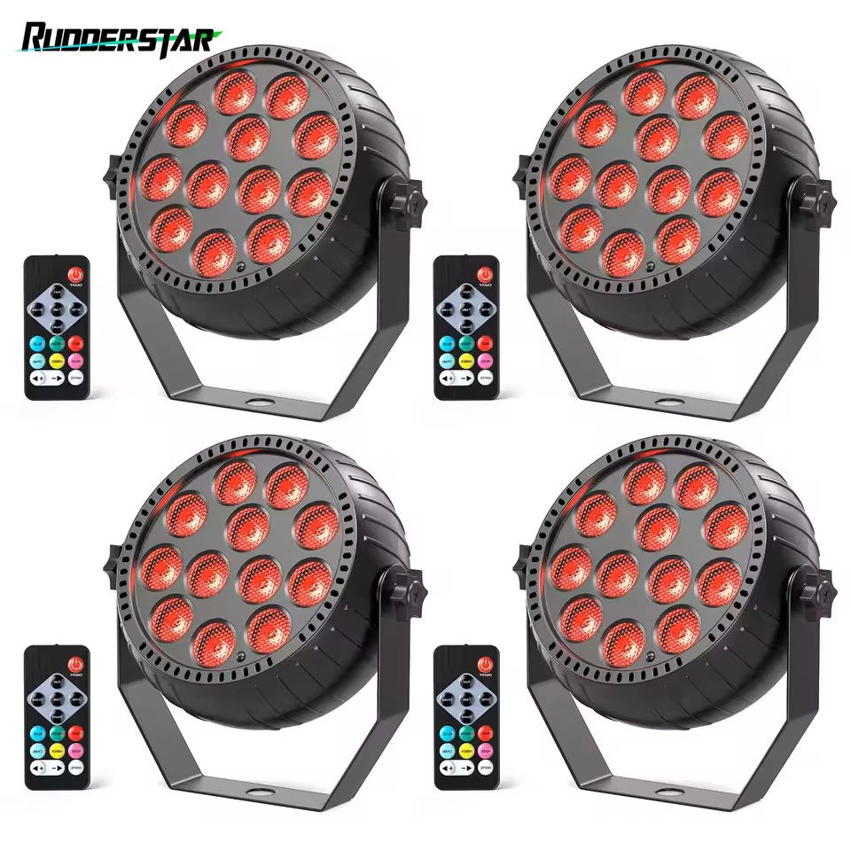 4 Piece RGB Wireless Rechargeable Stage Lights with 12 LED M | Inspire ...