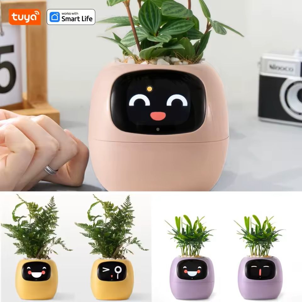 Smart AI Planter with LED Expressions and Sensors for Easy F | Inspire ...