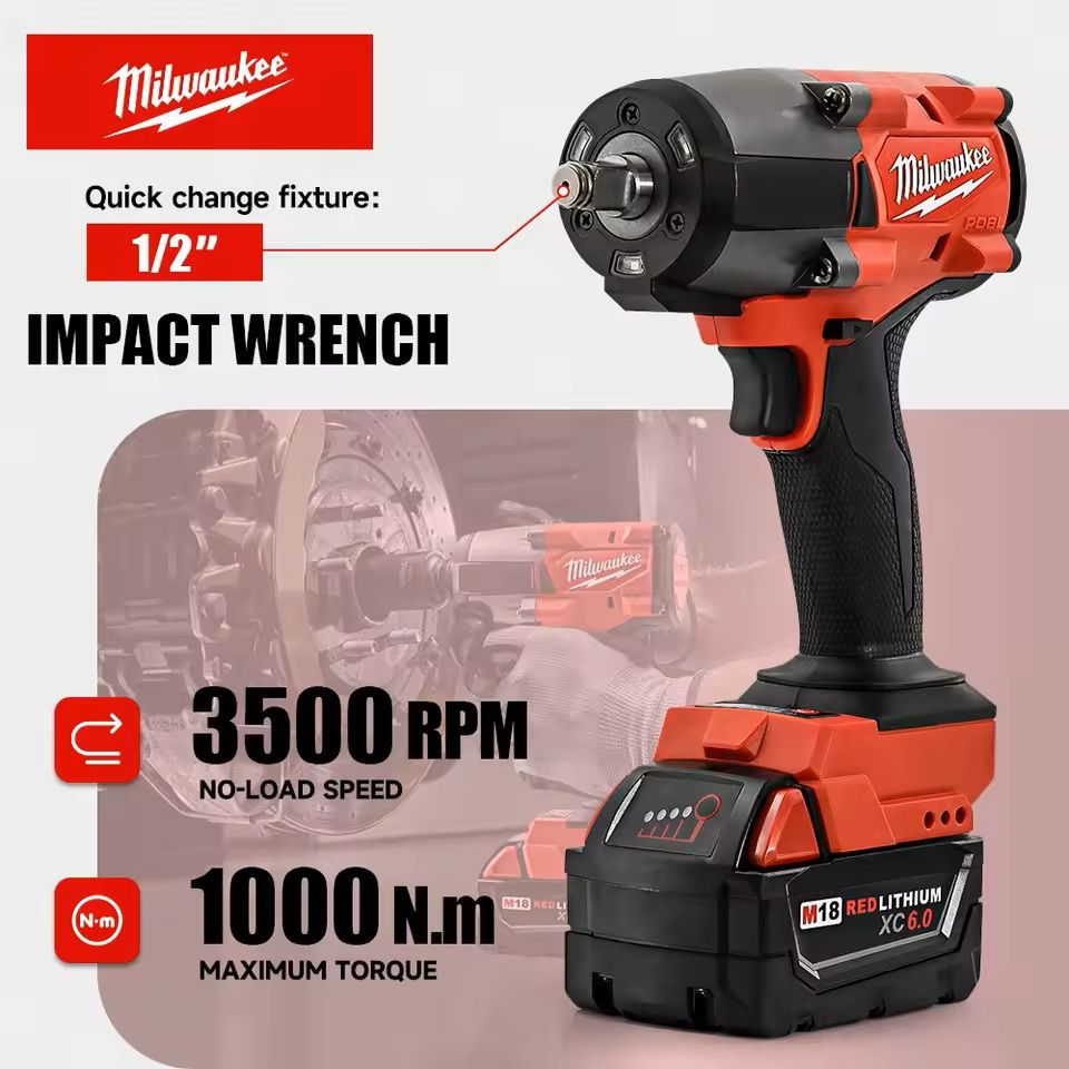 Cordless Brushless Impact Wrench with 1000NM Torque and Half | Inspire ...
